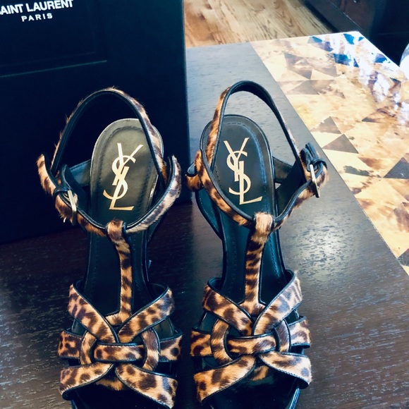 Yves Saint Laurent | Shoes | Ysl Leopard Print Calf Hair Tribute ...